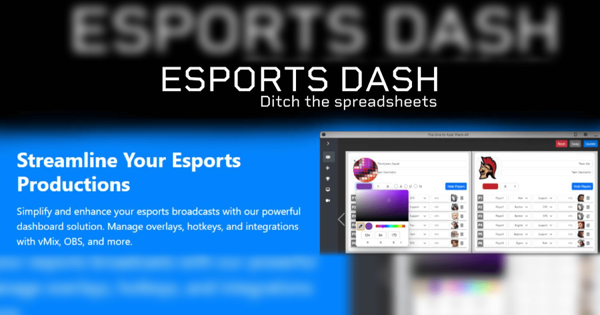 Esports Dash - An Esports Production Scoreboard Tool